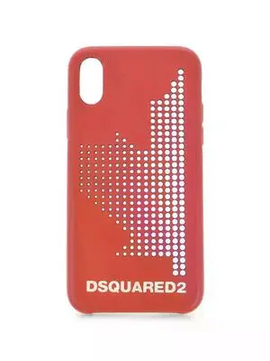 Dsquared2 Perforated-detailing Logo-print Iphone X Case - Red