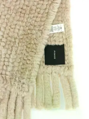 Pinko Fringed Plush-texture Scarf