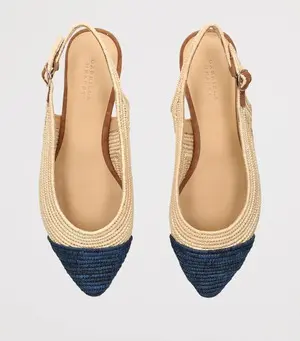 Gabriela Hearst Raffia Slingback Ballet Flats
