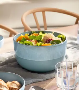 VILLEROY & BOCH Porcelain Perlemor Aqua Serving Bowl