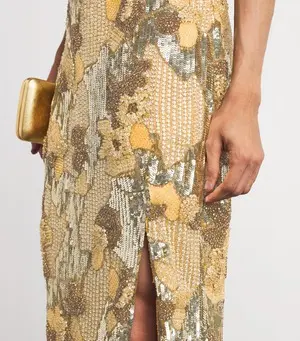 Rachel Gilbert Embellished Elyse Maxi Dress