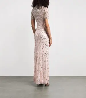 Jenny Packham Embellished Orchid Maxi Dress