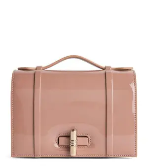 MALONE SOULIERS Small Patent Leather May Top-handle Bag - Nude