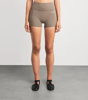 SPORTY & RICH Logo Serif Biker Shorts