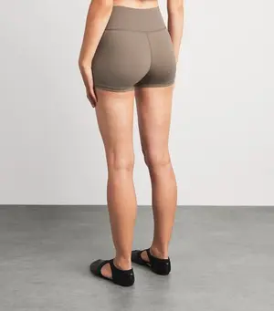 SPORTY & RICH Logo Serif Biker Shorts