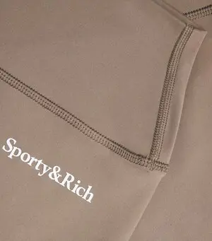SPORTY & RICH Logo Serif Biker Shorts