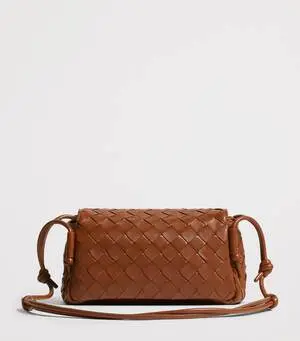 Bottega Veneta Notturno Woven Leather Cross-body Bag - Red