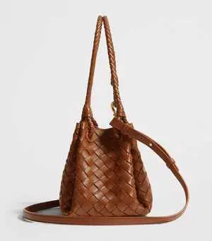 Bottega Veneta Leather Parachute Shoulder Bag - Red