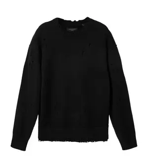 ALLSAINTS Cotton Distressed Wolf Sweater