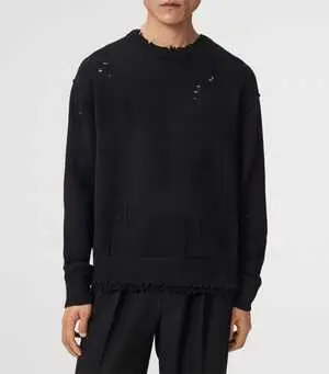ALLSAINTS Cotton Distressed Wolf Sweater