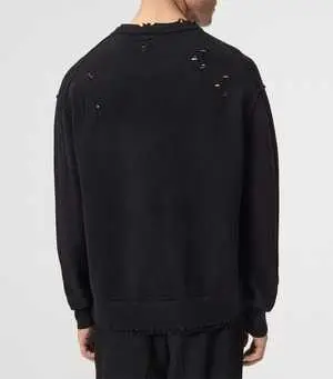 ALLSAINTS Cotton Distressed Wolf Sweater