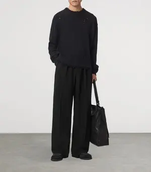 ALLSAINTS Cotton Distressed Wolf Sweater