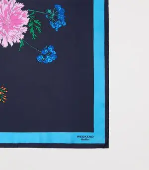Max Mara Silk Floral Print Scarf