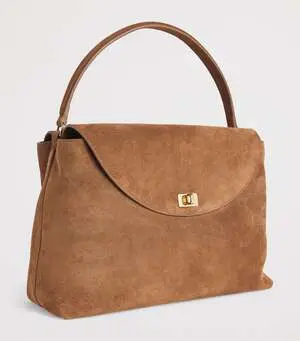 Sandro Suede Le Grand Bazaar Top-handle Bag - Beige
