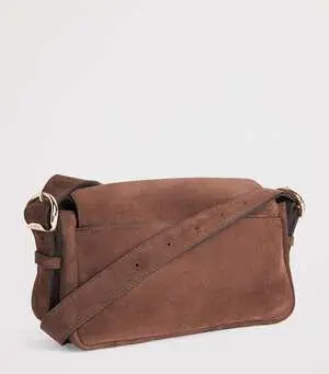 Sandro Suede Le Mambo Shoulder Bag