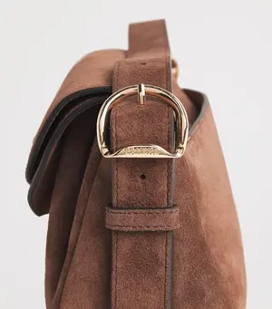 Sandro Suede Le Mambo Shoulder Bag