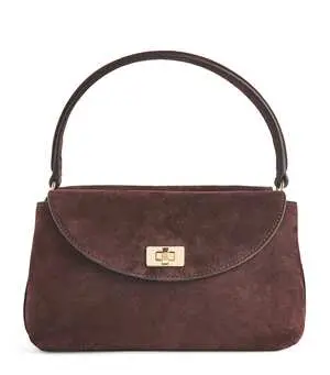 Sandro Mini Suede Le Grand Bazaar Top-handle Bag - Brown