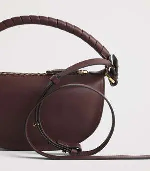 Chloé Mini Leather Marcie Shoulder Bag - Brown