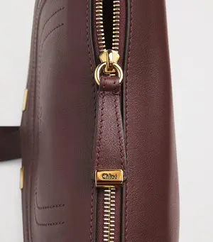Chloé Mini Leather Marcie Shoulder Bag - Brown