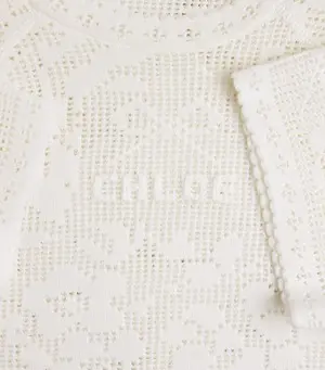 Chloé Pointelle Knit Mini Dress