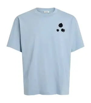 Sandro Cotton Flocked Floral T-shirt