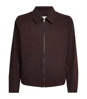 Sandro Cotton Collared Jacket - Brown