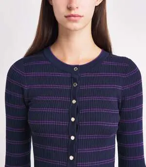 Sandro Knitted Stripe Cardigan