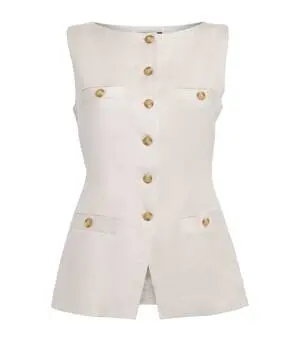 TOCCIN Linen-blend Amra Waistcoat
