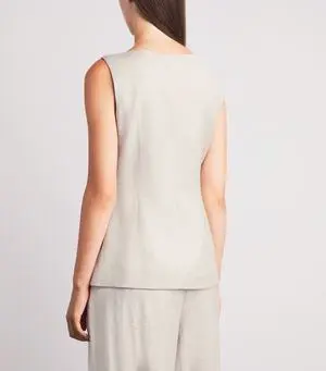 TOCCIN Linen-blend Amra Waistcoat