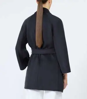 Max Mara Cashmere Short Wrap Coat With Scarf