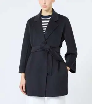 Max Mara Cashmere Short Wrap Coat With Scarf