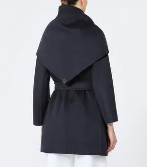Max Mara Cashmere Short Wrap Coat With Scarf
