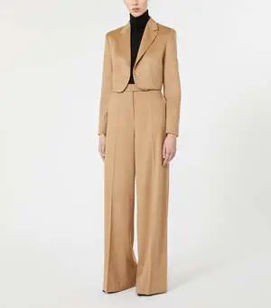 Max Mara Wool Wide-leg Trousers - Beige