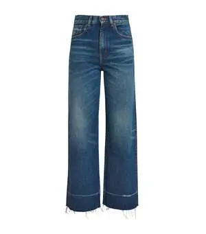 Chloé Distressed Wide-leg Jeans - Blue