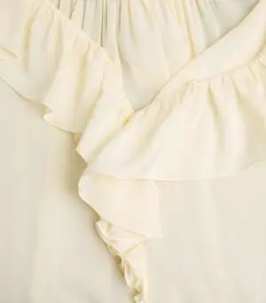 Chloé Organic Silk Off-the-shoulder Blouse