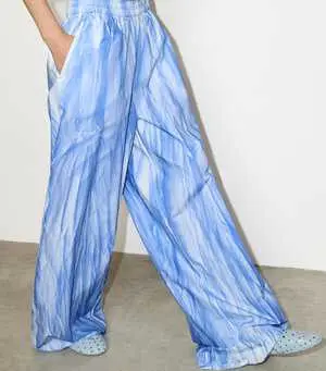 Max & Co. Cotton Tie-dye Straight Trousers