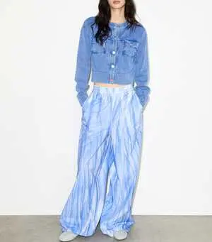 Max & Co. Cotton Tie-dye Straight Trousers