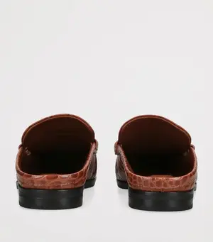 Simkhai Croc-embossed Leather Dean Loafers