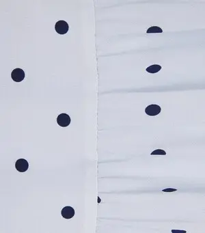 Alessandra Rich Silk Halterneck Polka Dot Midi Dress - Blue