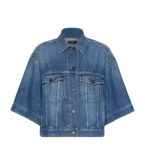 Max Mara Structured Denim Shirt - Navy