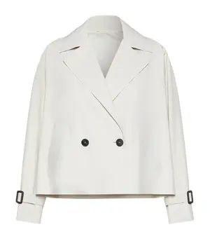 Max Mara Cropped Trench Jacket - Ivory