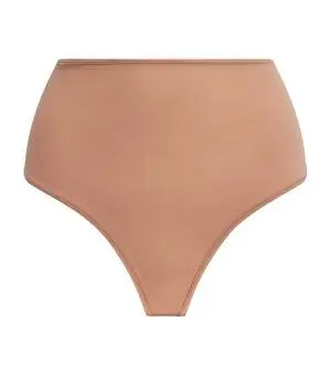 SKIMS Fits Everybody High-rise Thong - Brown
