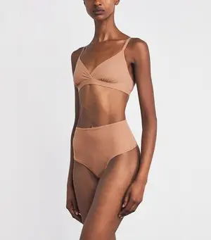 SKIMS Fits Everybody High-rise Thong - Brown