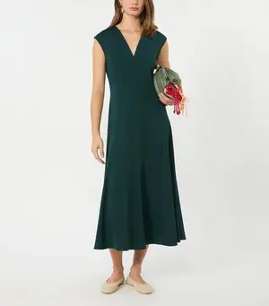 Max Mara Jersey Midi Dress - Green