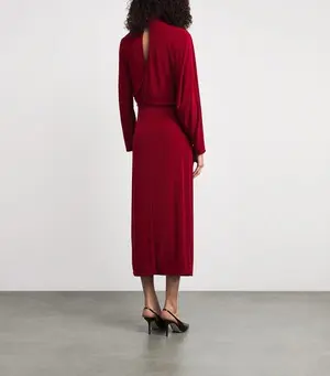 Camilla And Marc Draped Ravine Midi Dress - Red
