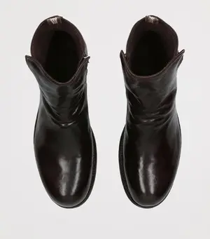 Officine Creative Leather Bulla Ankle Boots