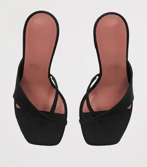 Amina Muaddi Satin Shiona Mules 95