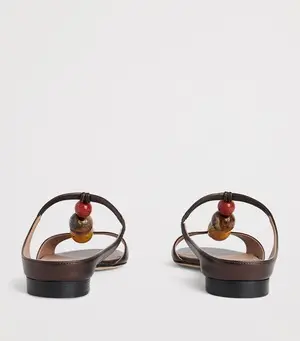 MALONE SOULIERS Metallic Leather Lena Sandals - Brown