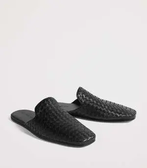 Bottega Veneta Leather Palazzo Slippers