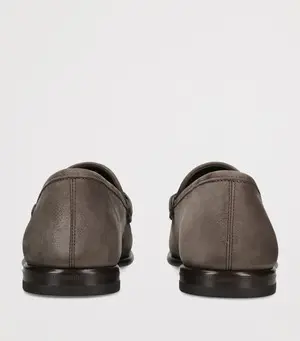 FERRAGAMO Nubuck Leather Avril Loafers